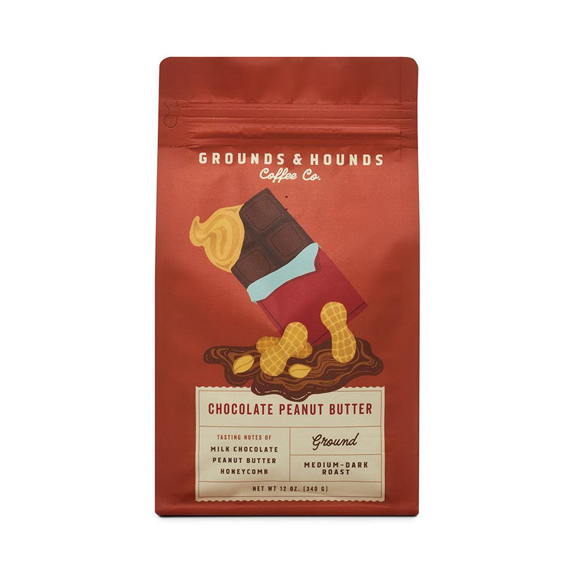 Chocolate Peanut Butter Medium-Dark Roast Coffee | Grounds & Hounds ...